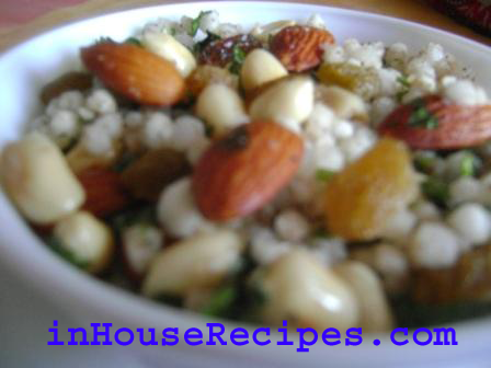 Navratri Sabudana Khatta Meetha Namkeen Mixture Recipe [Video ...