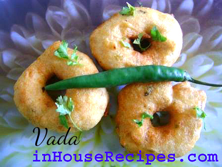 Vada Recipe - South Indian Style with a hole - Video - inHouseRecipes