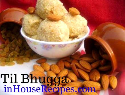 Til Ladoo Recipe- Til Bhugga- Tilkut- Sesame Ladoo - inHouseRecipes