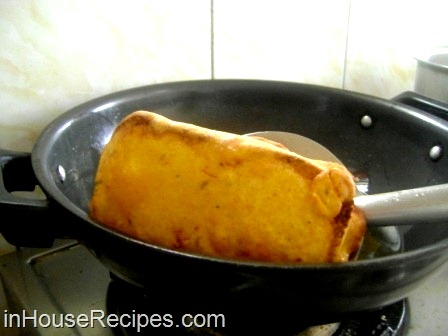Plain Bread Pakora Recipe - Street Side Snack - inHouseRecipes