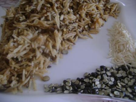 Black Bean Pulao Recipe - Urad Dal And Rice [Pics] - inHouseRecipes