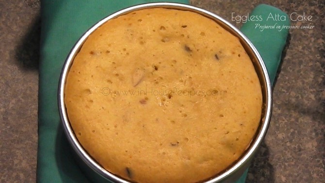 Eggless Atta Cake In Cooker Recipe - inHouseRecipes