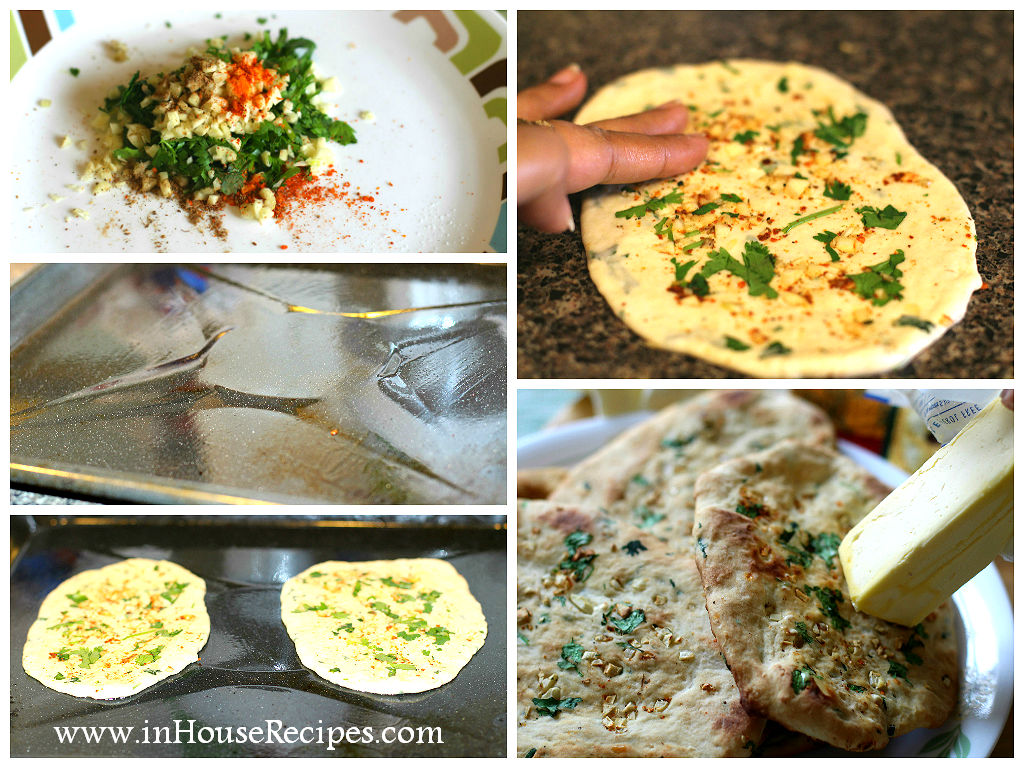 Garlic Naan Bread Recipe - Home made Oven Baked Naan [Pics ...