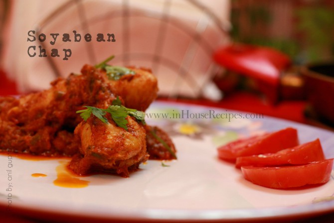 Soyabean Chap Sticks Curry Recipe - Protein Rich - inHouseRecipes
