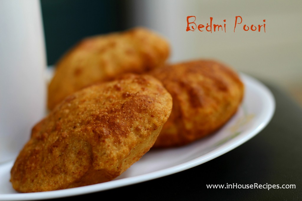 Bedmi Poori Recipe with Urad Dal - Video - inHouseRecipes