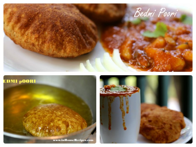 Bedmi Poori Recipe with Urad Dal - Video - inHouseRecipes