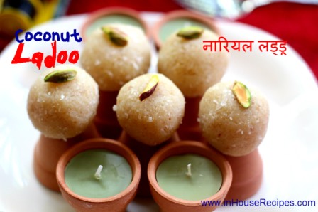 Coconut Ladoo Recipe with Condensed Milk - Nariyal Ladu [Video ...