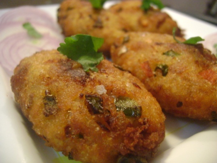 Vegetable Rice Kabab Recipe - Cutlets - Video - inHouseRecipes